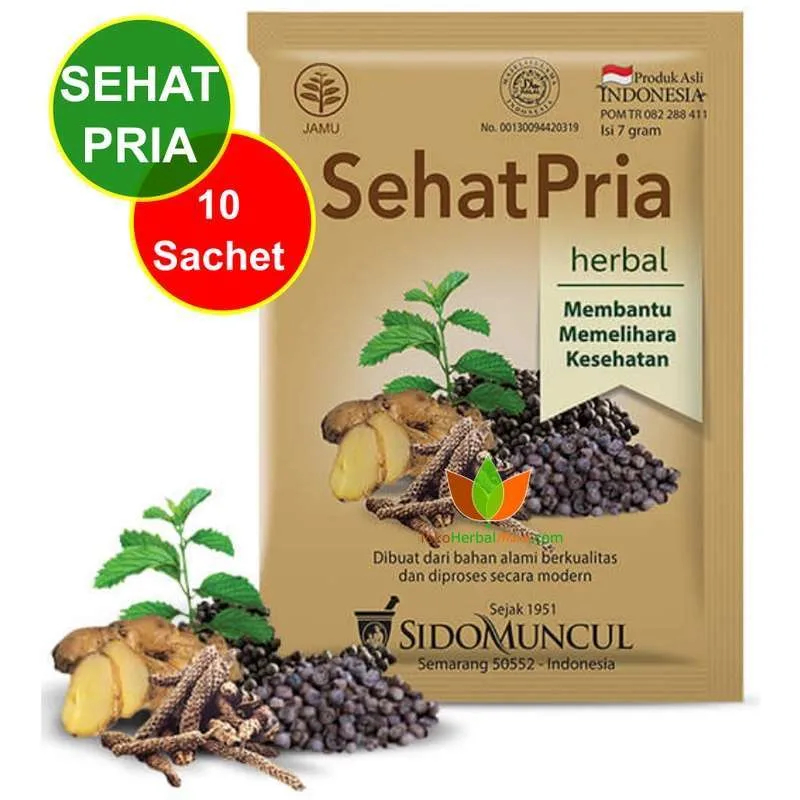 Jamu Serbuk Sidomuncul Sehat Pria / Lelaki ( 1 Pack Isi 10 Sachet ...