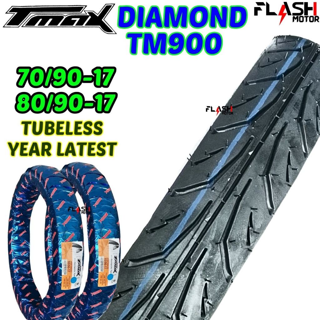 TMAX TM900 17 Tubeless Cutting TT9 Tyre Tire Tires Roda Tube Less ...