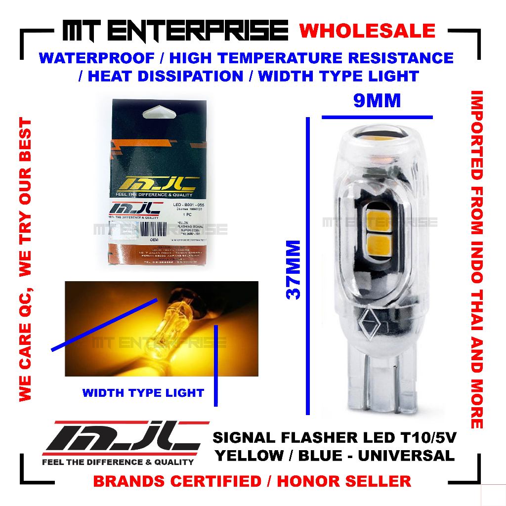FREE YAMALUBE OIL - MJL Original Motorcycle Flasher Signal LED T10/5V ...