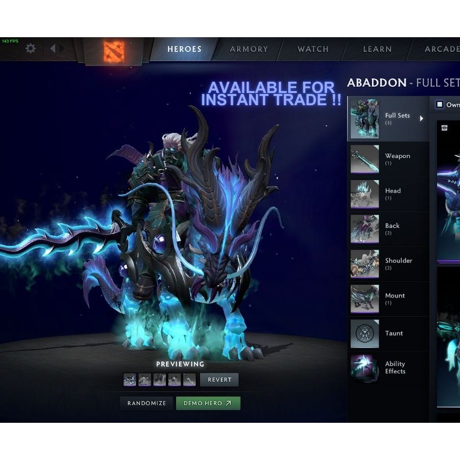 Ready Stock (Instant) - Abaddon - Dreadmist Dragoon - Dota 2 Dragon ...