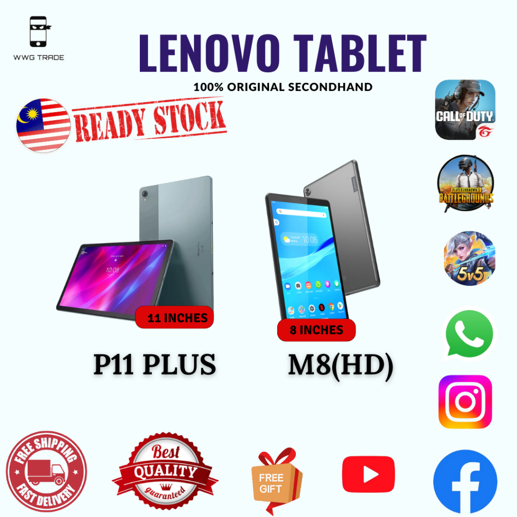 🔥 BEST SELLING | LENOVO TABLET P11+ TB-J616F / LENOVO TAB M8 (HD) TB ...