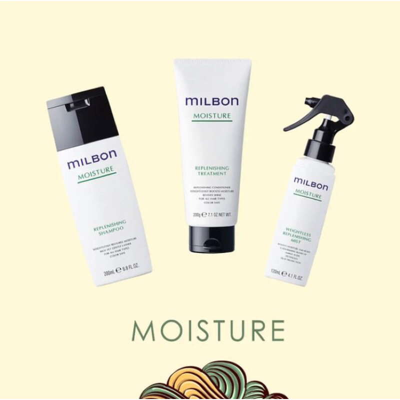 Milbon Moisture Replenishing Hair Shampoo 1000ML& 500ML Made In Japan ...