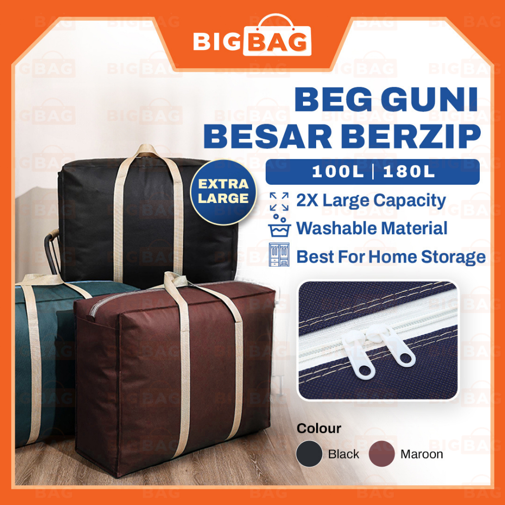 BIG BAG Beg Guni Besar Berzip Bag Guni Beg Guni Kain Beg Guni Besar Beg ...