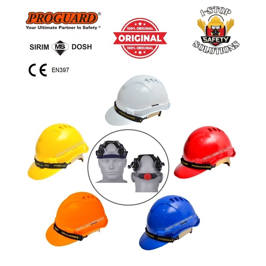 Proguard ADVANTAGE II Swivel Ratchet Lock Ventilation Safety Helmet ...