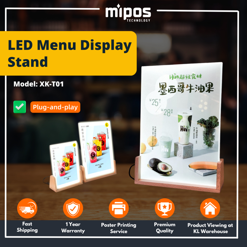 LED Menu Luminous Table Card Display/LED Lightbox Menu Luminous Display ...