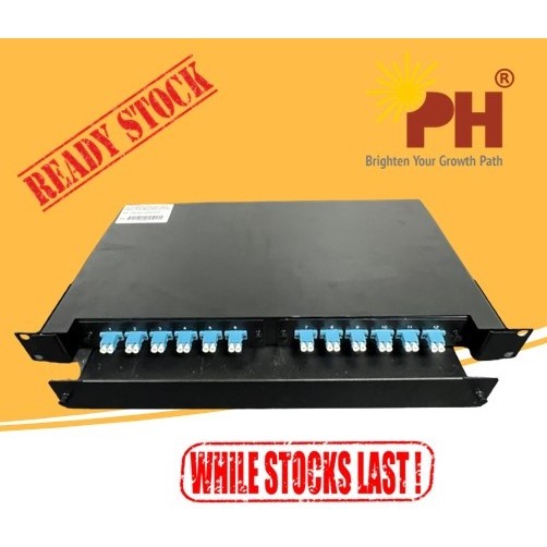 [AS IS STOCK CLEARANCE] 24 FO Drawer Type Patch Panel, 19' 1U, Metal ...