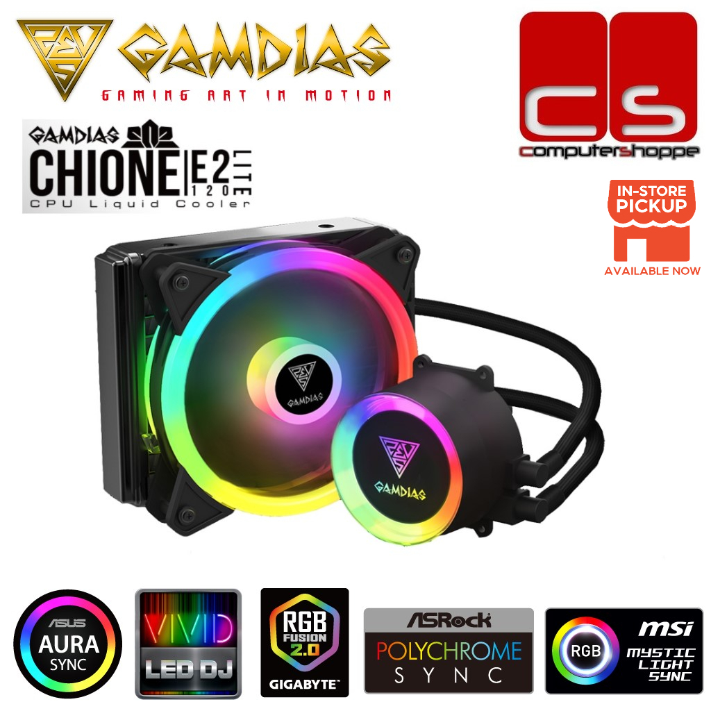 Gamdias Series CPU RGB Liquid Cooler - CHIONE E2-120 LITE/AURA GL120 ...