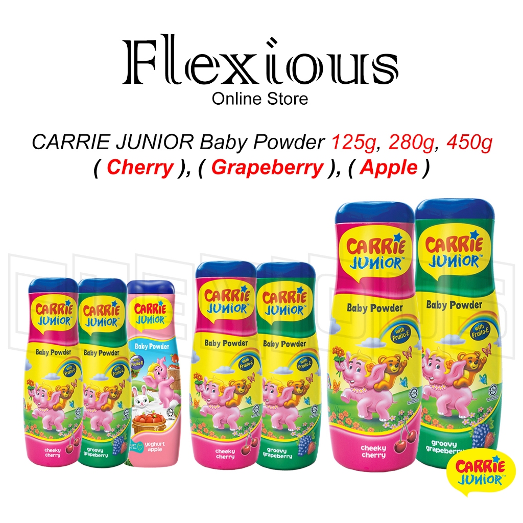 CARRIE JUNIOR Unza Baby Powder 30g,125g, 280g, 450g ( Cherry ...