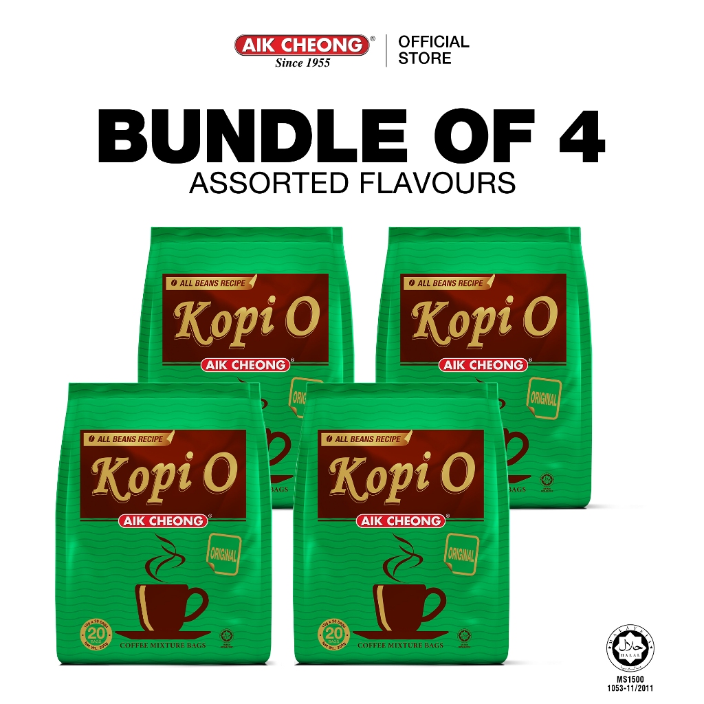 [BUNDLE OF 4] AIK CHEONG Kopi O series - Kopi O Original (10g x 20s ...