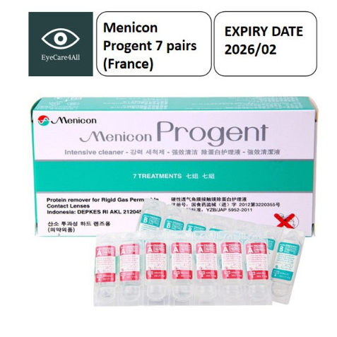 Menicon Penyingkiran Protein Intensif (Untuk RGP) / Menicon Progent Intensive Cleaner 1 kotak (7 ...