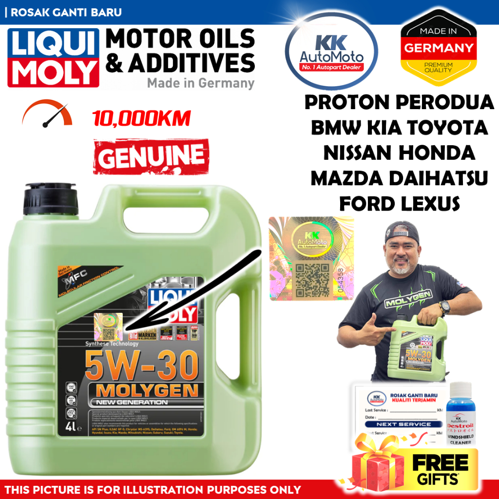 Genuine LIQUI MOLY Fully Synthetic 5W30 5W-30 Molygen MFC German Engine ...