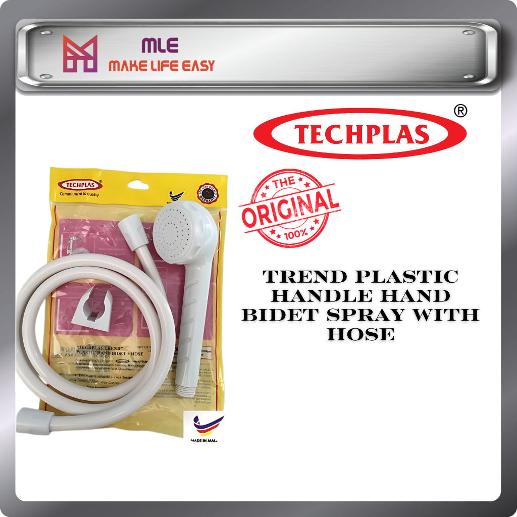 [100% ORIGINAL] TECHPLAS TREND PLASTIC HANDLE HAND BIDET SPRAY WITH ...
