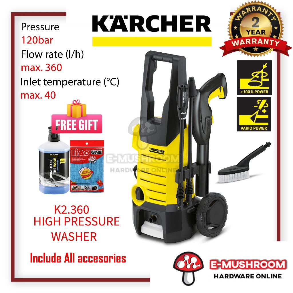 Karcher K2.360 High Pressure Washer (120 Bar) | Water Jet High Pressure | Waterjet | High ...