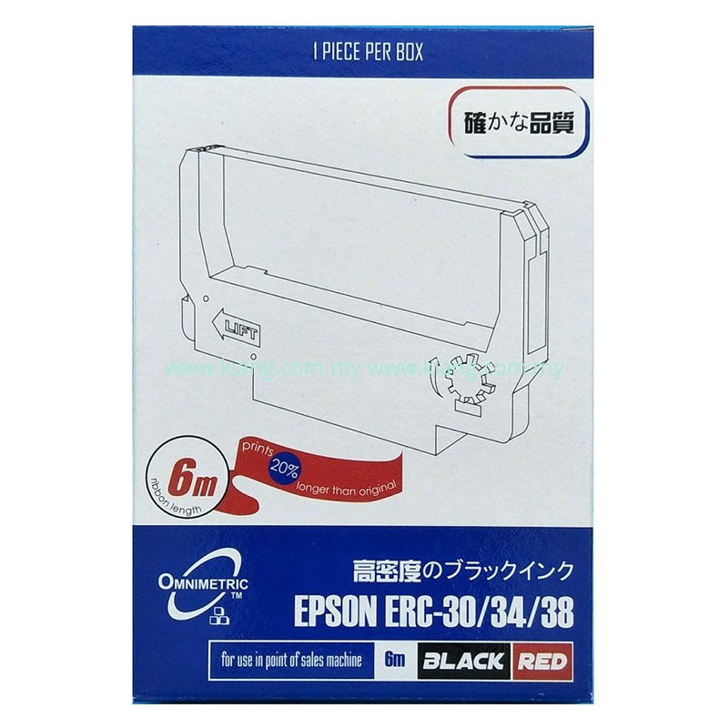 EPSON RIBBON ERC 30 / 34 /38 ( BLACK / RED ) - 10 in 1 ( 10 pcs ...