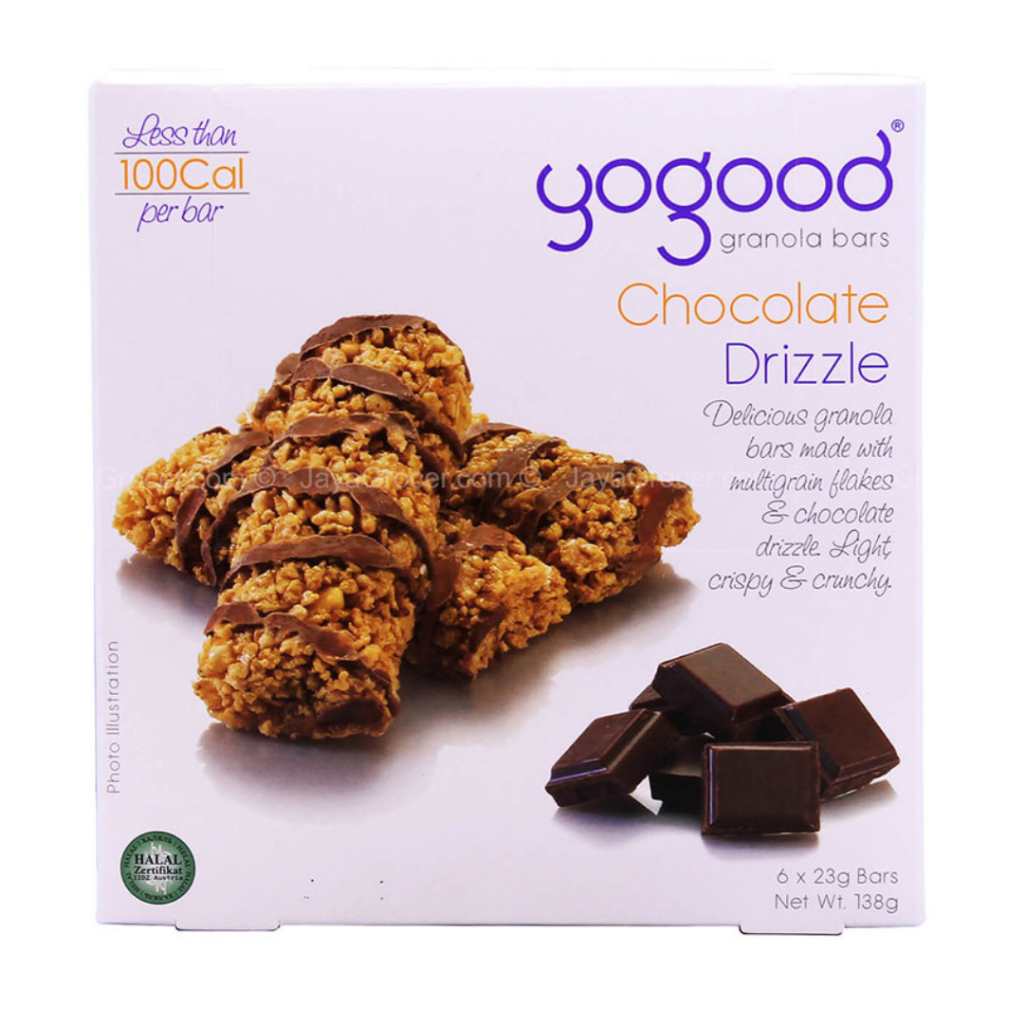 YOGOOD Granola Bars Chocolate Drizzle / Blueberry Apple (138g) | Shopee ...