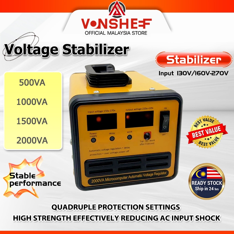 [2000VA] Automatic Voltage Regulator / Stabilizer 130V/160V- 270V ...