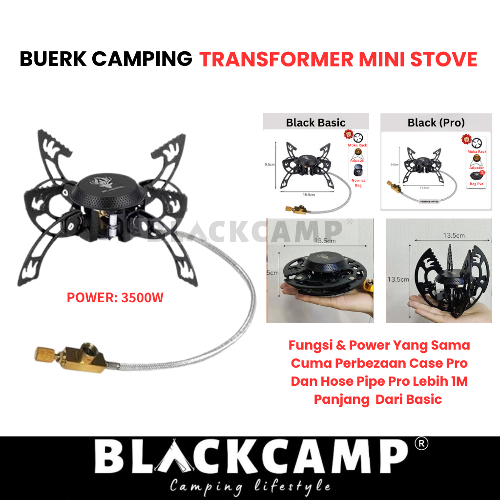 Camping Foldable Mini Gas Stove Portable Transformer Type Tactical ...