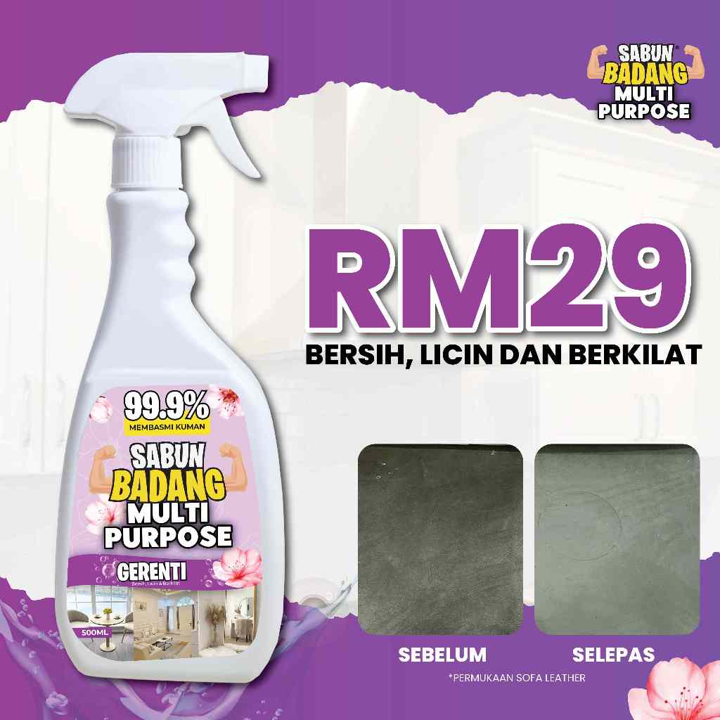 SABUN BADANG MULTIPURPOSE SPRAY - WANGI | BERSIH | Shopee Malaysia