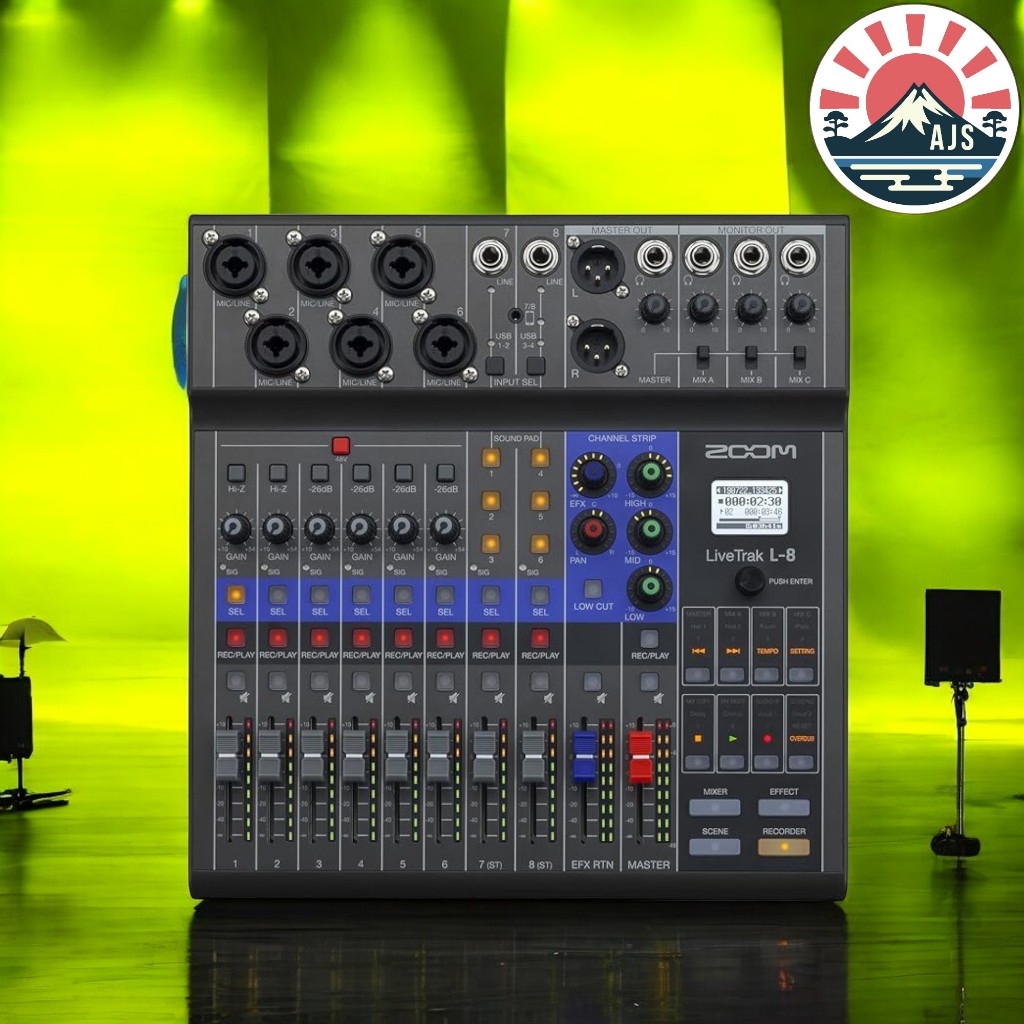 ZOOM Digital Mixer 8ch Live Streaming Audio Interface Multitrack ...