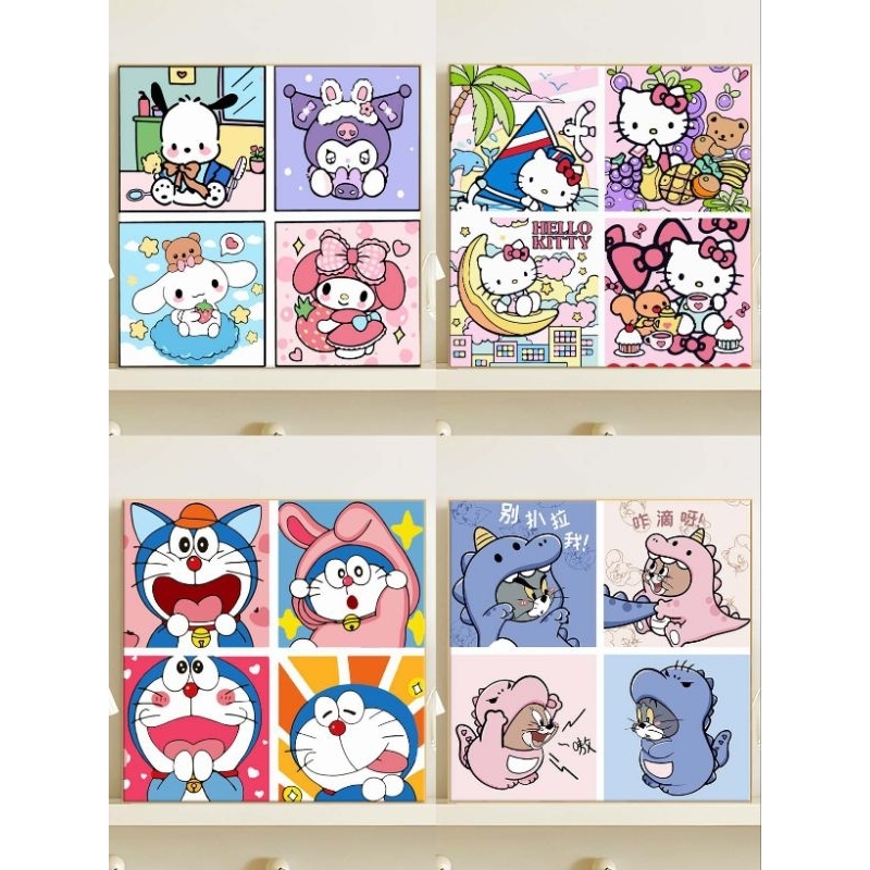 [=Malaysia]DIY Art Oil Paint by Number Puzzle Paint Drawing toys for ...