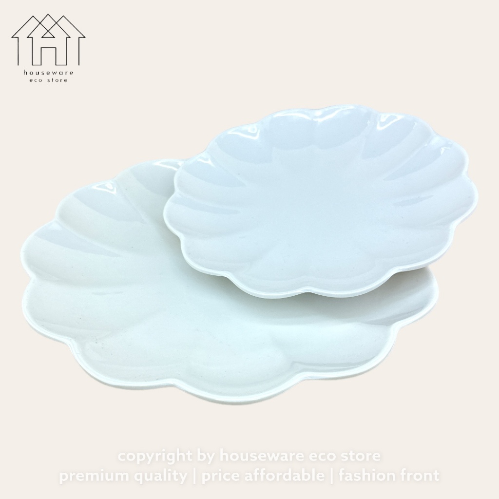 Melamine Round Flower Plate | White Bone Dish Imitation | Dish Disc ...