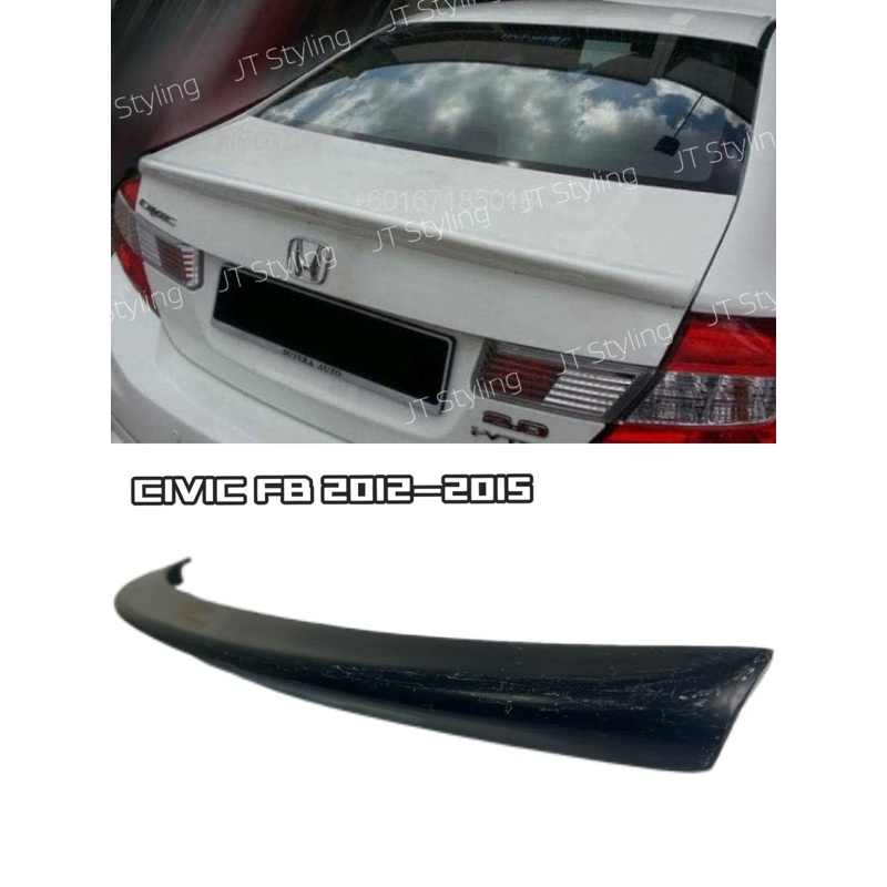 HONDA CIVIC FB 2012-2015 DUCKTAIL LIP SPOILER | Shopee Malaysia