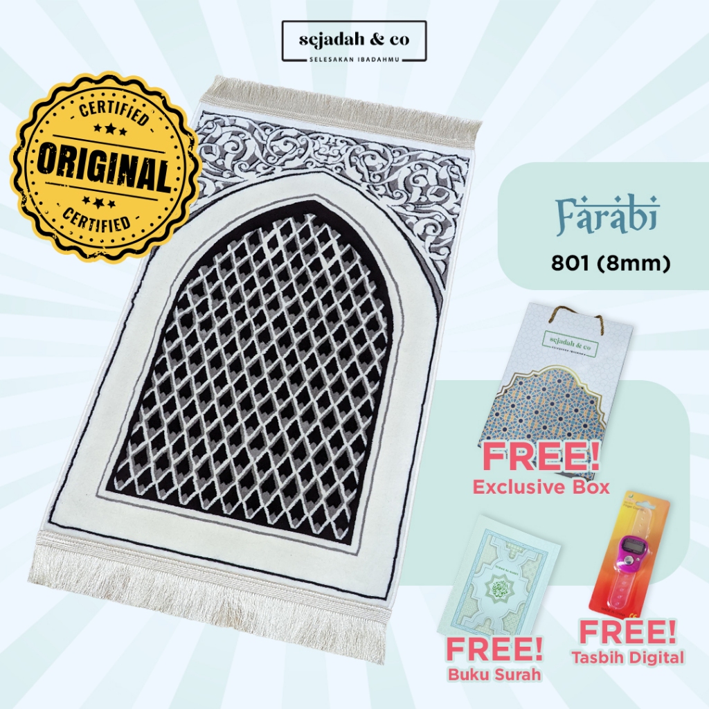 ASLI MADINAH + FREE BOX - Sejadah Farabi | Shopee Malaysia