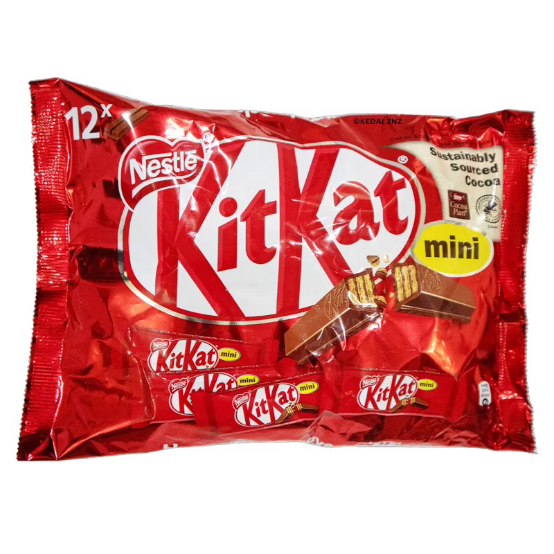 NESTLE KITKAT MINI 12pcs KIT KAT CHOCOLATE WAFFLE 巧克力饼 | Shopee Malaysia