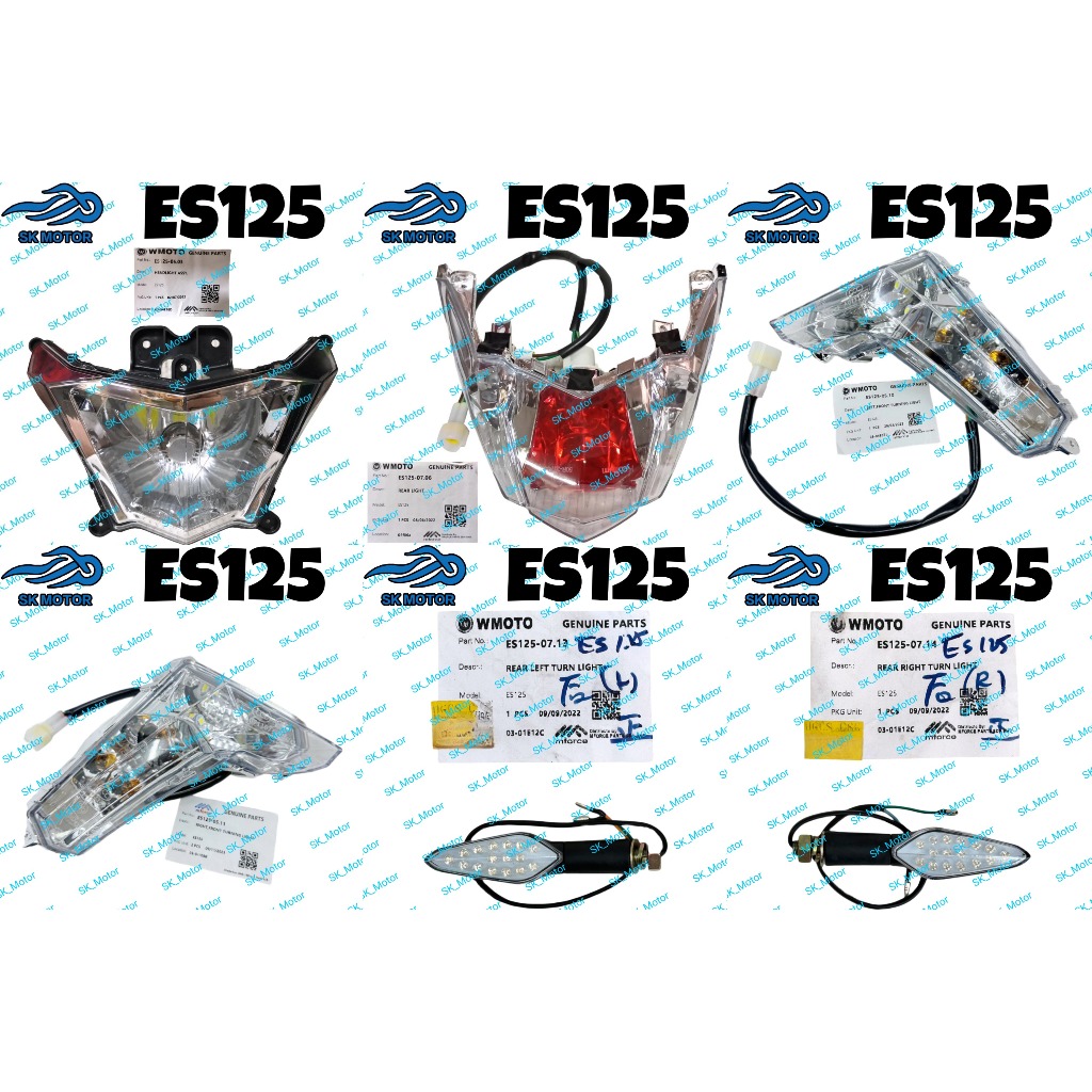 WMOTO ES125 ES 125 Original Head Tail Light Lamp Lampu Signal Front ...