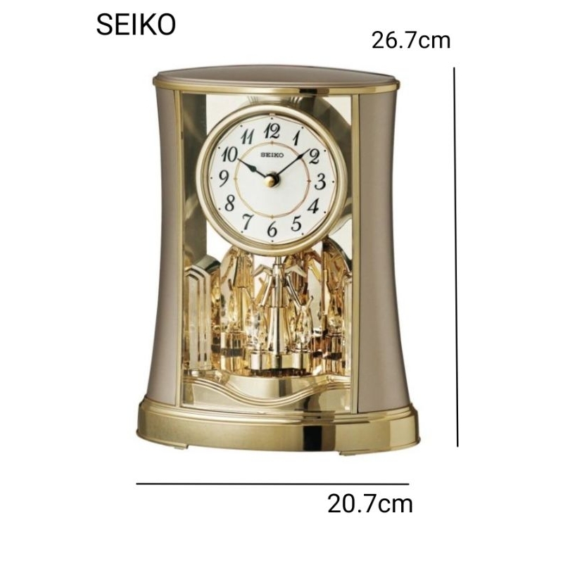 100% ORIGINAL SEIKO Rotating Pendulum Metallic Gold Casing Analog ...