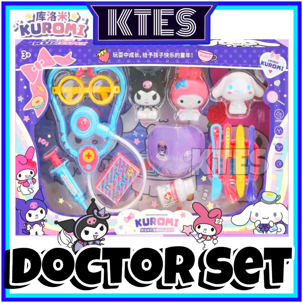 🌈NEW🇲🇾READY STOCK🇲🇾Kids KUROMI MELODY CINNAMOROLL Doctor Toys Set ...