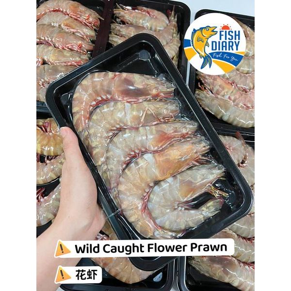 【Penang area】Wild Caught Flower Prawn 400G 7 to 9PCS+- 野生大花虾 (FREE ...