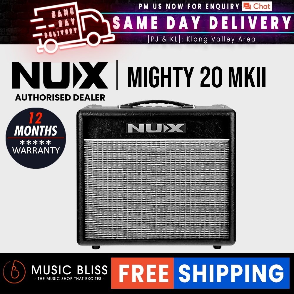 NUX Mighty 20 MKII 20-watt Compact Guitar Amplifier (20BT) | Shopee Malaysia