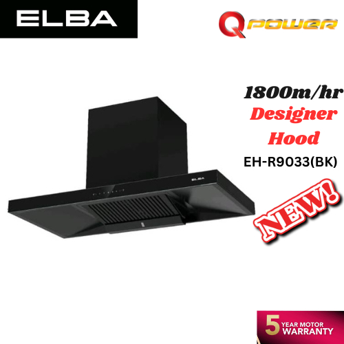 Elba Designer Hood EH-R9033 (BK) Suction Power 1800m/hr | Shopee Malaysia