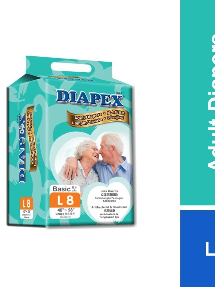Diapex Basic Adult Diaper L8s DIAPEX | Shopee Malaysia