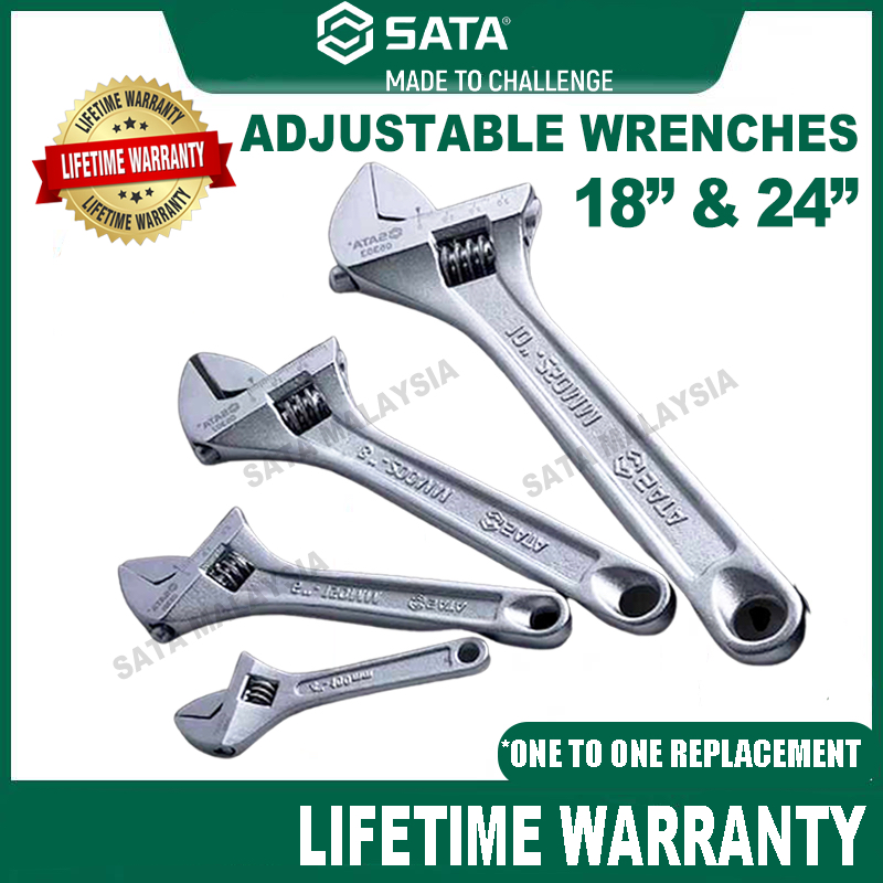 SATA Adjustable Wrench 18" & 24" High Quality Spanner Spanar yang High ...