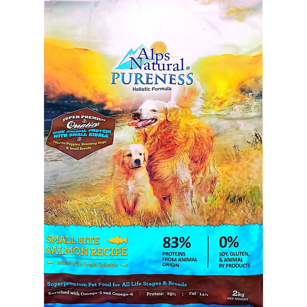 ALPS NATURAL PURENESS SALMON SMALL BITES DOG DRY FOOD (2KG) | Shopee ...