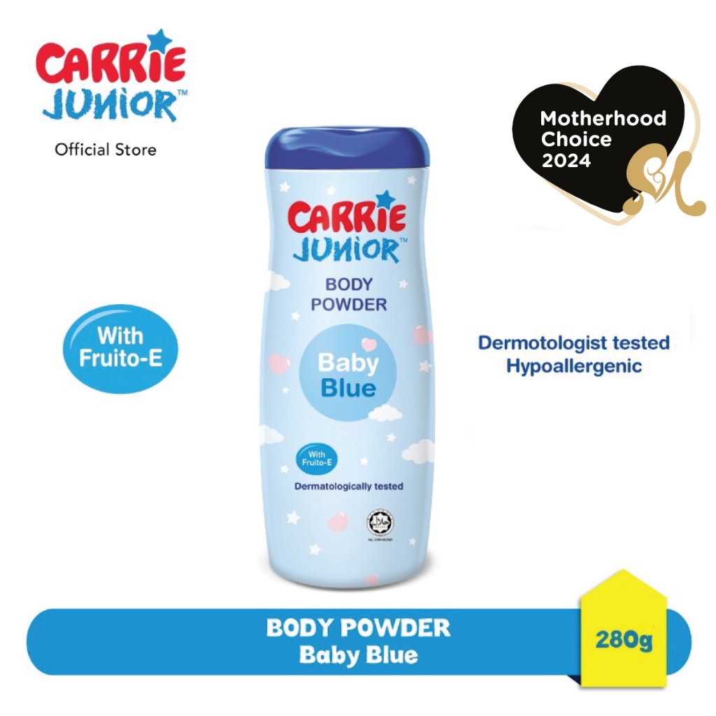 Carrie Junior Body Powder - Baby Blue (280g) | Shopee Malaysia