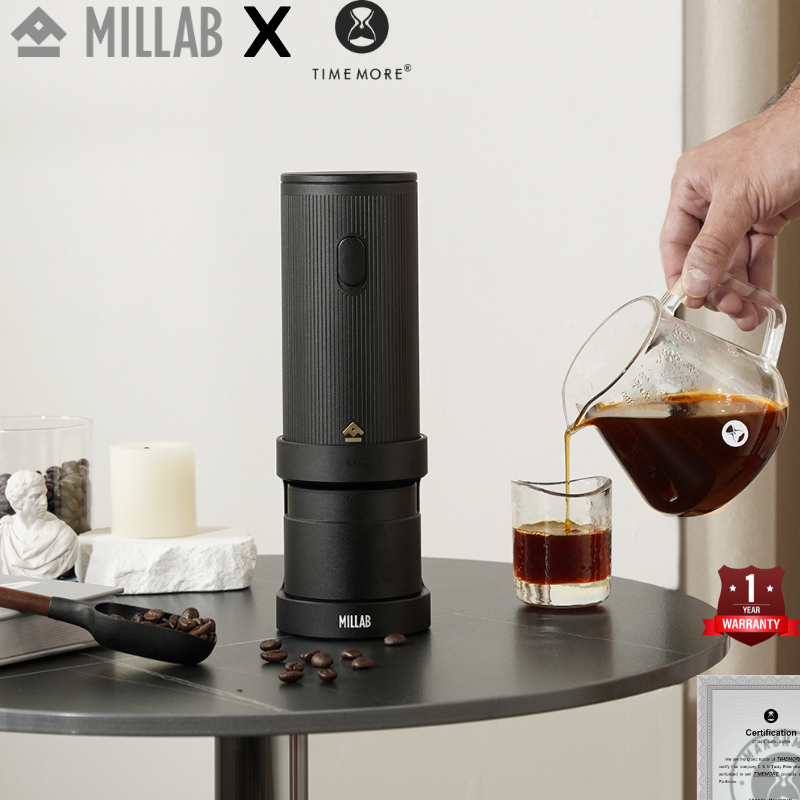 MILLAB X Timemore E01 Electric Coffee Grinder Black & Silver | Shopee Malaysia
