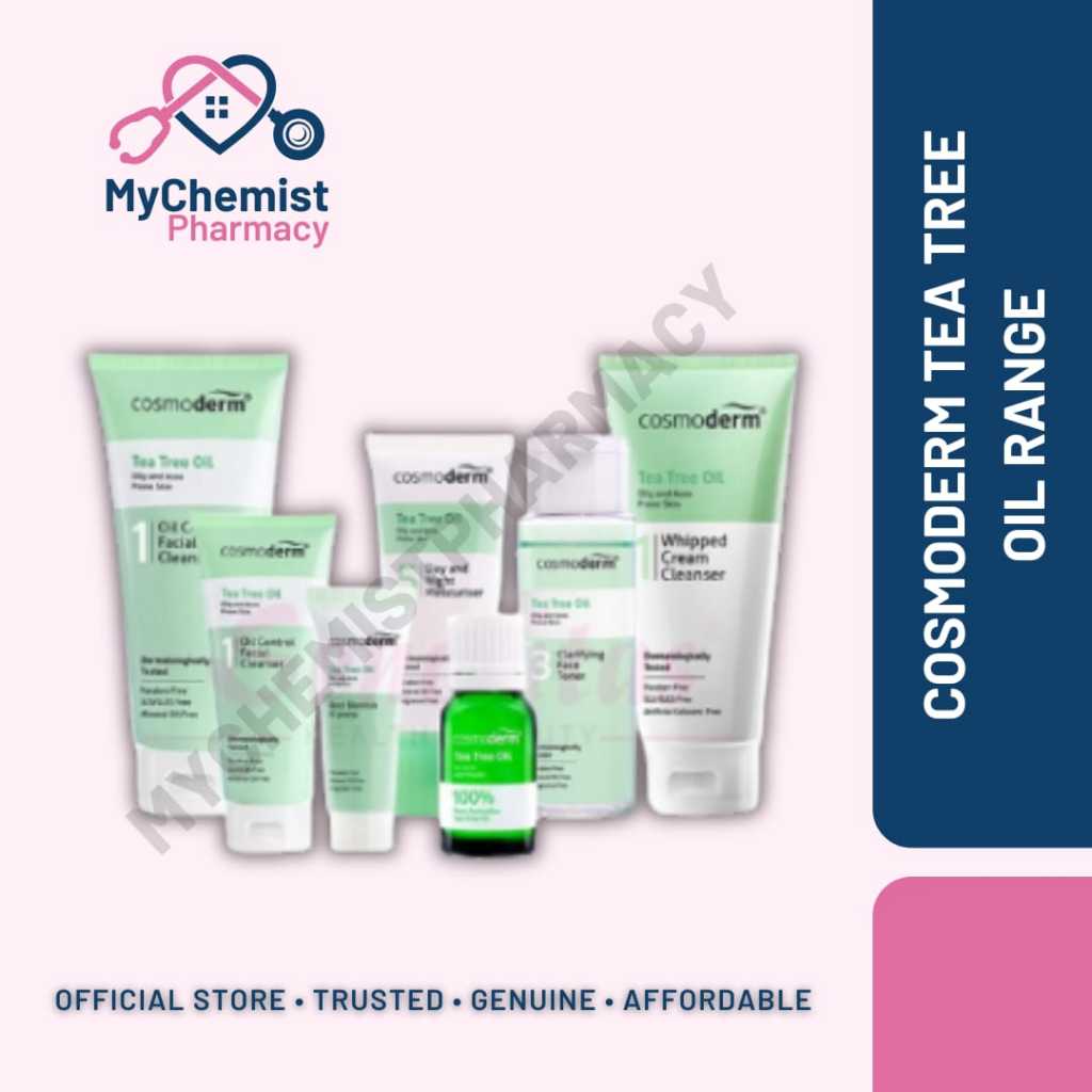 Cosmoderm Tea Tree Oil for Oily & Acne Prone Skin Range (Masalah Kulit ...