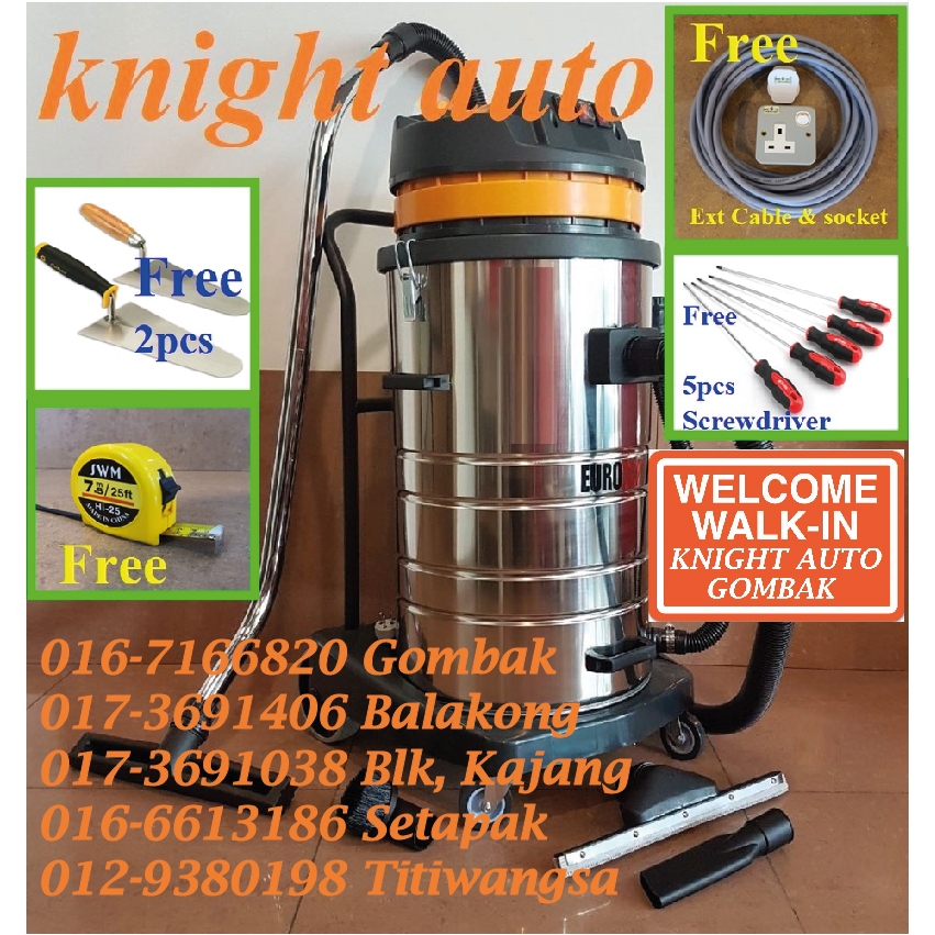 FreeGifts - Europower VAC8003 Wet & Dry 3-Motor Industrial Vacuum 80L ...
