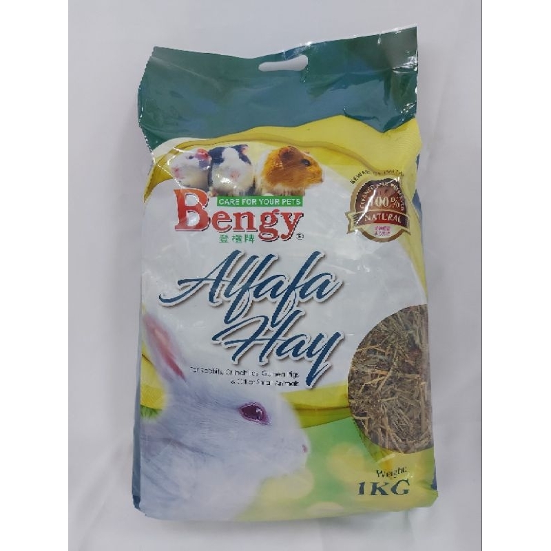 😸Bengy alfalfa 1kg makanan arnab rabbit food small animal food rumput ...