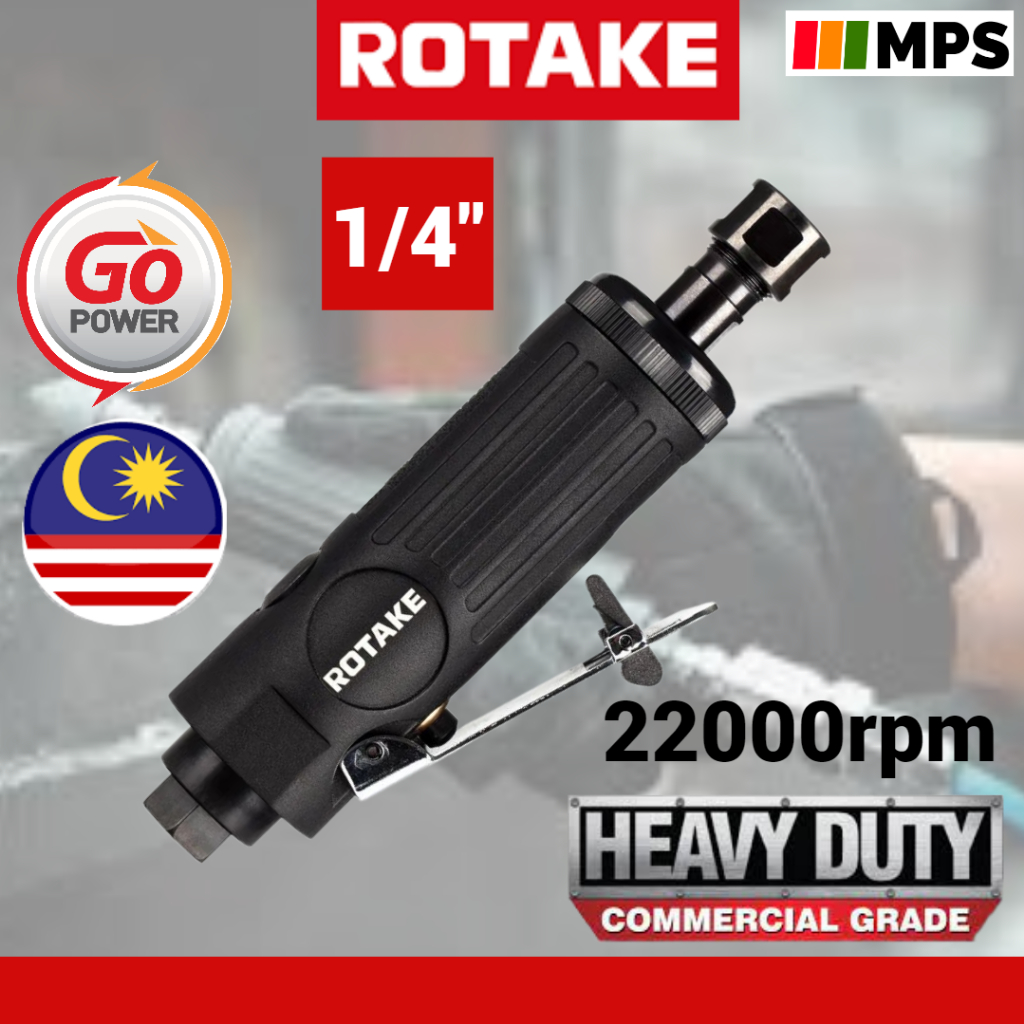 ROTAKE 1/4" AIR DIE GRINDER RT-1206P Air Die Grinder Mesin porting ...