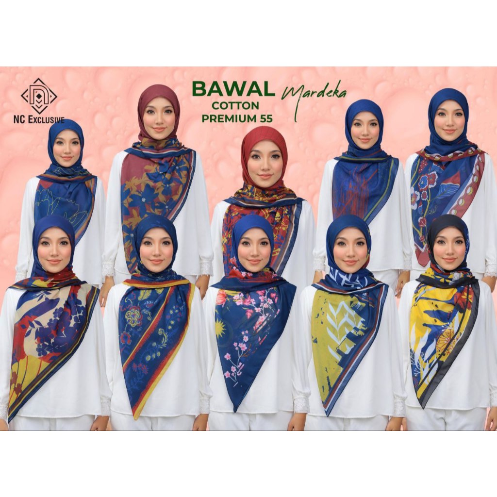 TUDUNG BAWAL COTTON BERCORAK MERDEKA BIDANG 55 BENDERA MALAYSIA ...