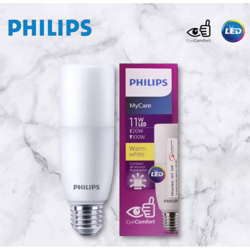 PHILIPS （Eye Comfort） MyCare LED Stick Bulb Warm White/（Keselesaan Mata ...