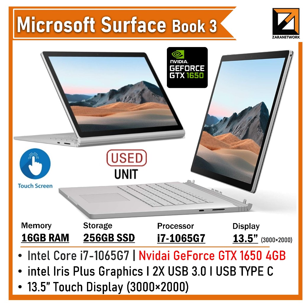 Microsoft Surface Book 1 / BOOK 2 (1 YEAR WARRANTY T&C)Core i5/i7 (6th ...