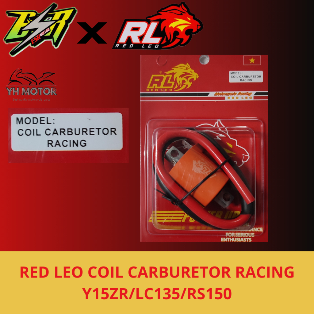 REDLEO COIL CARURATOR/ PLUG COIL RACING LC135/ RXZ/ WAVE125/ EX5/ Y15ZR ...