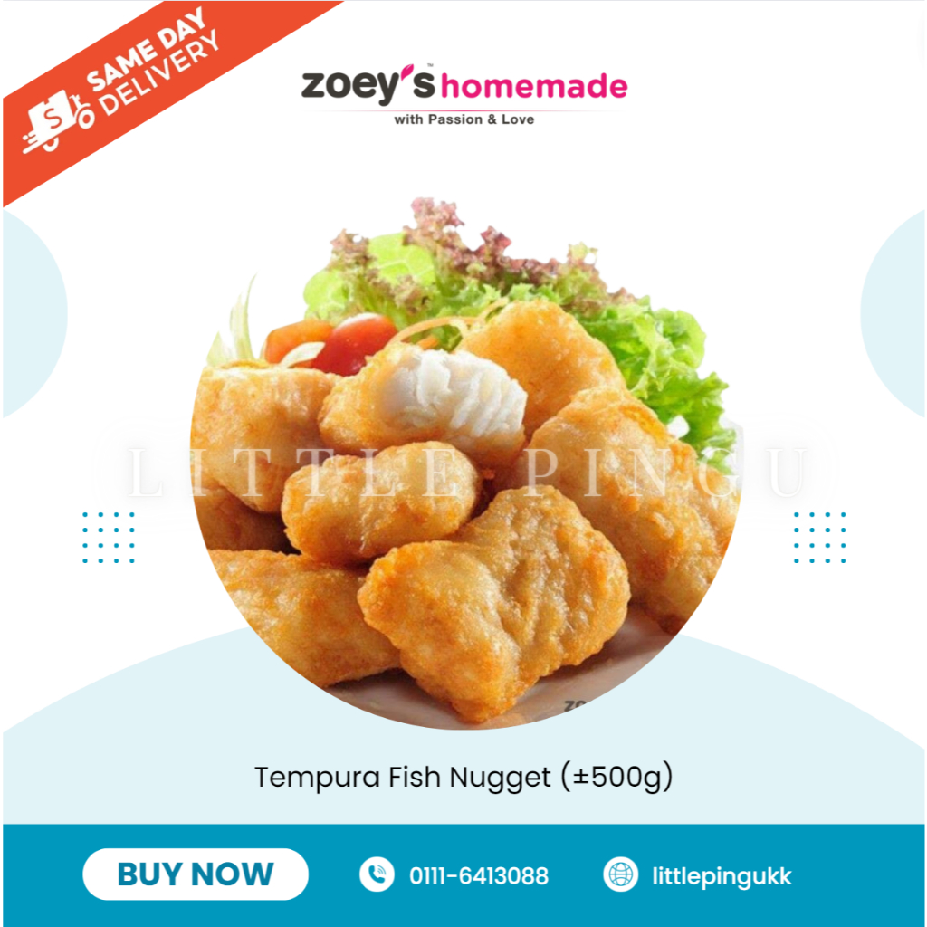 Zoey Homemade Tempura Fish Nugget (±500g) *same day delivery* | Shopee ...