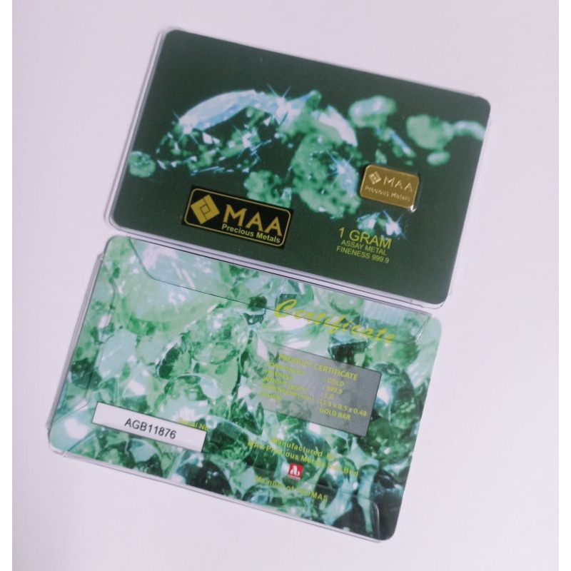 Gold Bar 1 Gram Au999.9 MAA Oro Design | Shopee Malaysia