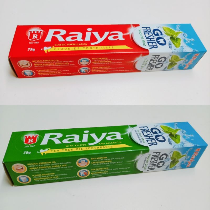 Raiya Go Fresher Tea Tree Oil Toothpaste 75g(Assorted) | Shopee Malaysia
